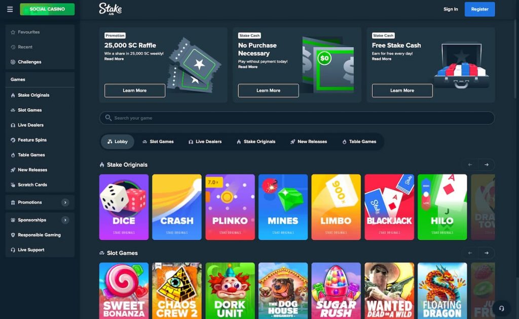 Stake.us Casino [USA 2024] - Get 25 Stake Cash + 250,000 Gold Coins