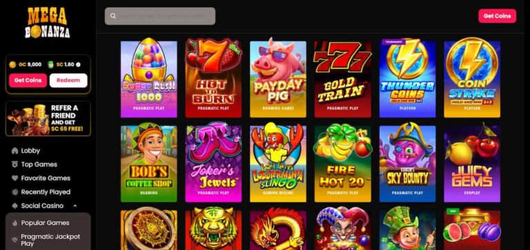 Mega Bonanza Review - Get Free 7,500 GC + 2.5 SC
